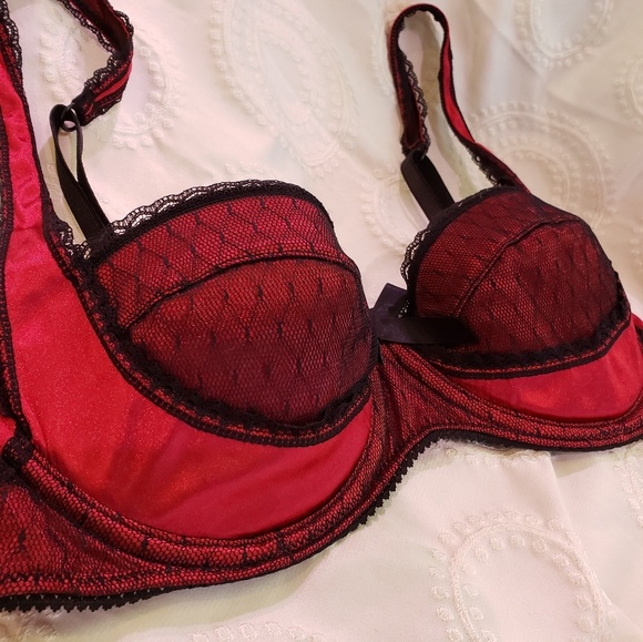 delicates | Intimates & Sleepwear | Sexy Red And Black Lace Bra | Poshmark